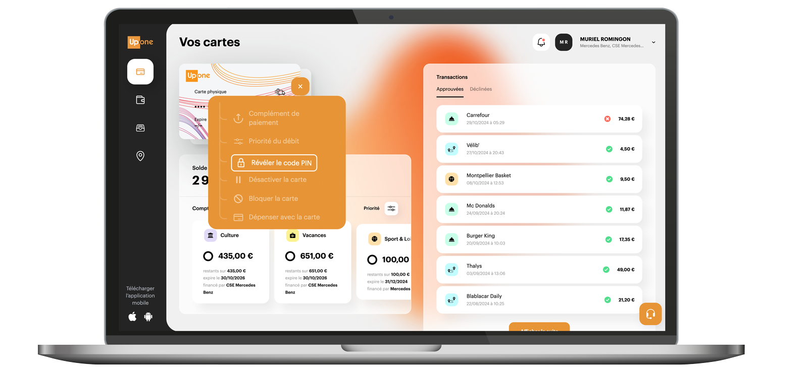 Comment créer ou consulter mon code PIN ? – UpOne Bénéficiaire